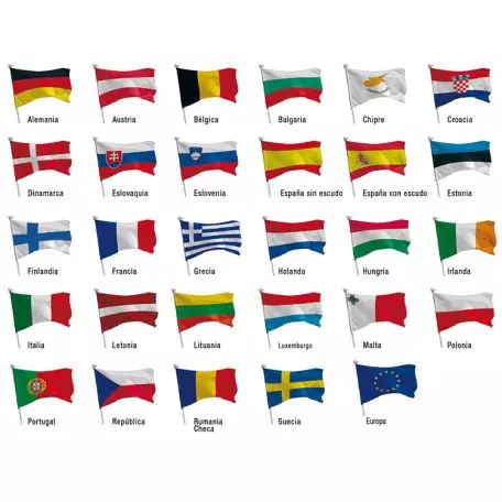 Banderas De Europa Con Nombres Colección De Banderas De Países En